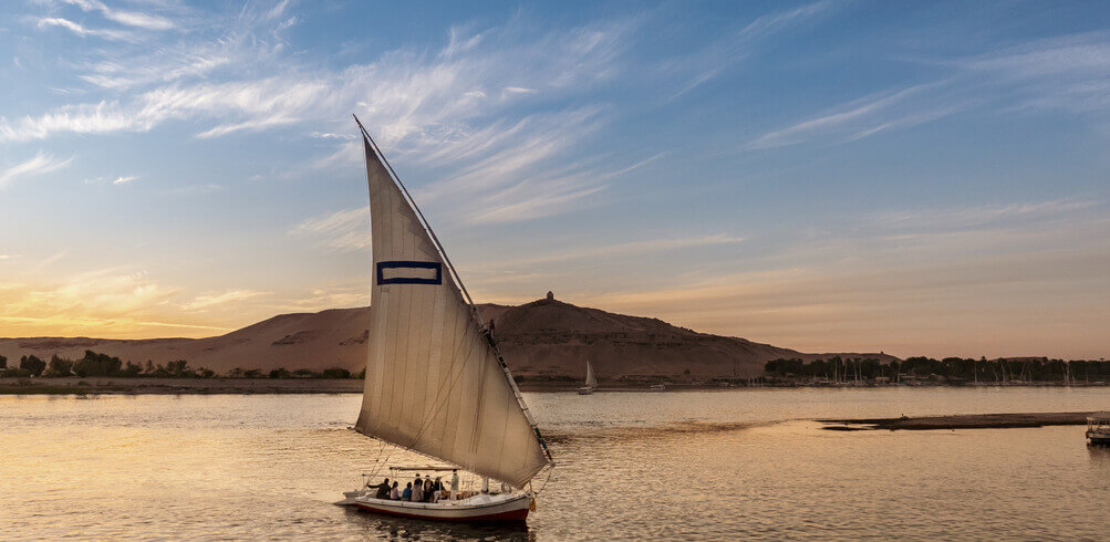 Snapshot: Felucca sailing on the Nile